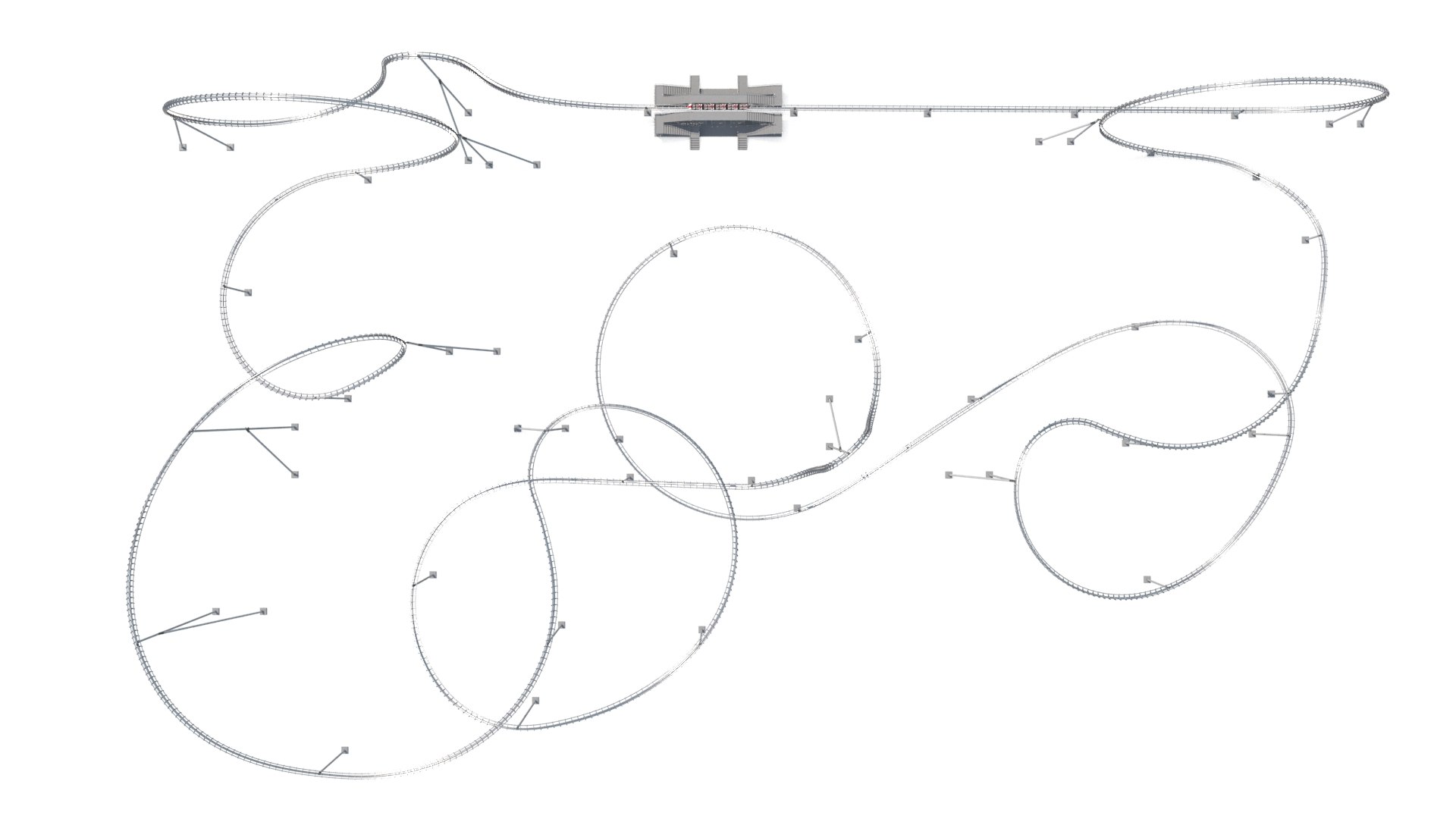 Roller Coaster Track 3D Model - TurboSquid 1891903