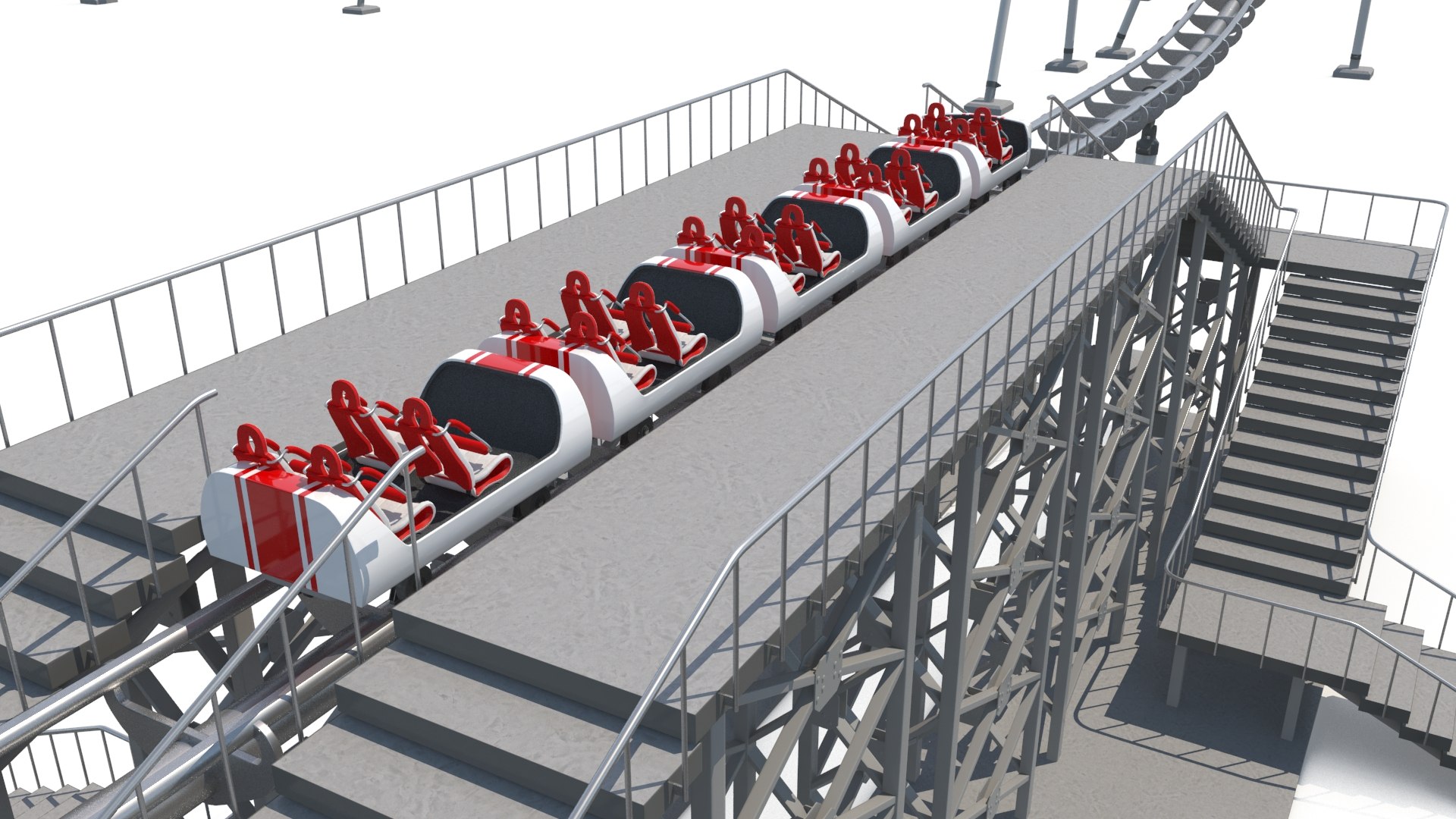Roller Coaster Track 3D Model - TurboSquid 1891903