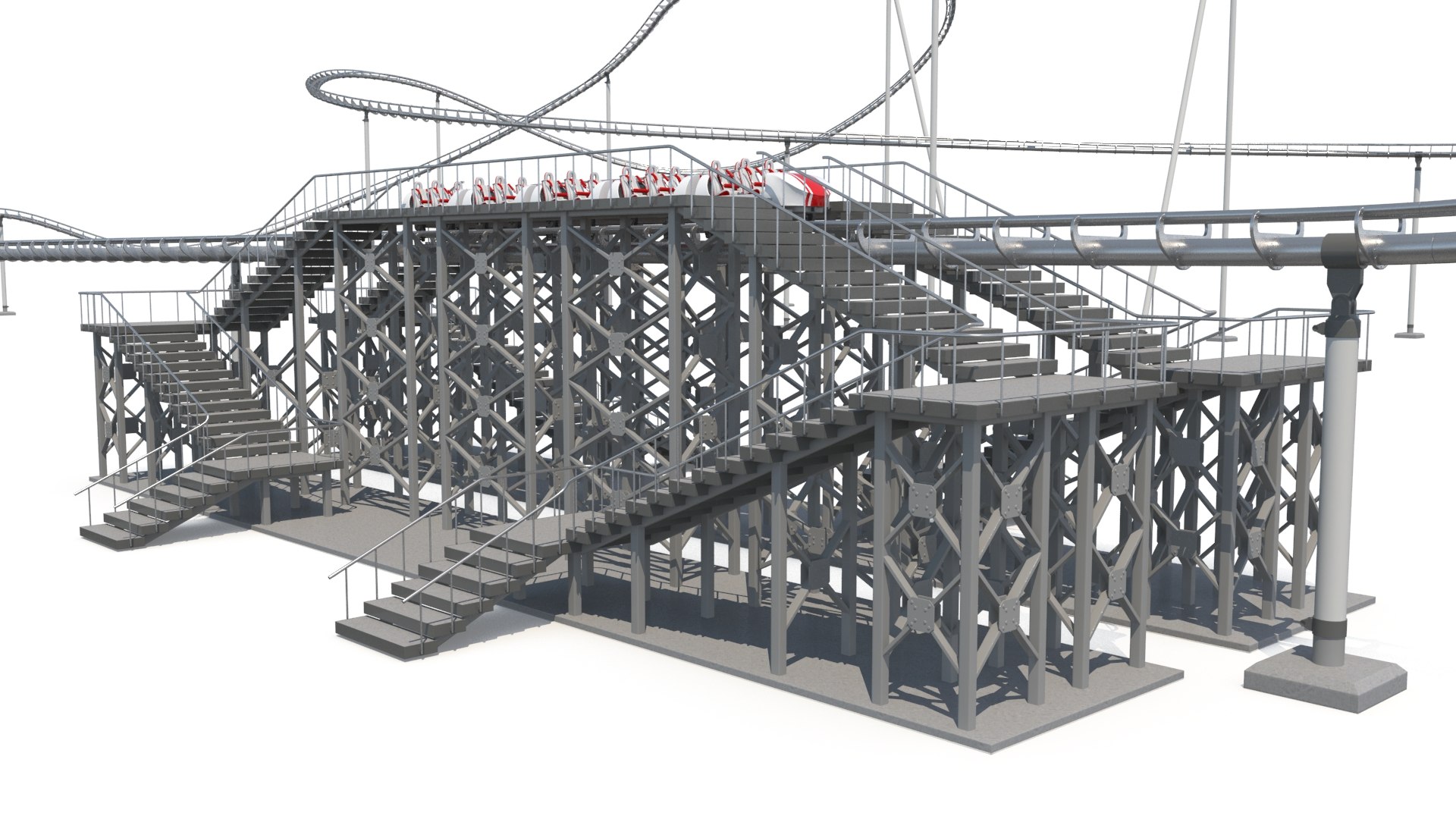 Roller Coaster Track 3D Model - TurboSquid 1891903