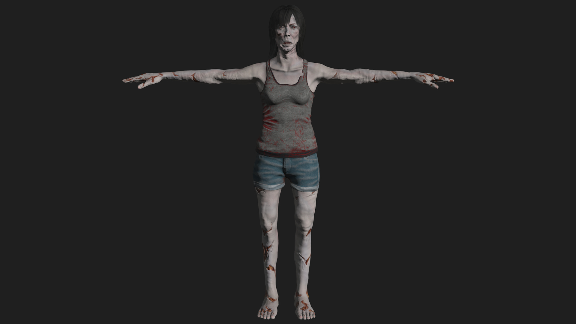 Zombie female 3D model - TurboSquid 1663475