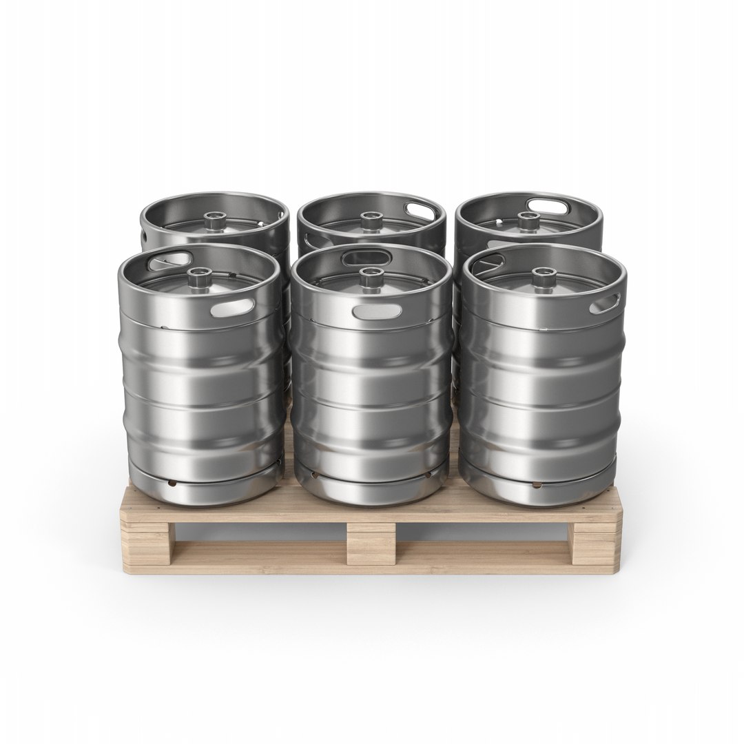 Pallets Of Beer Kegs 3D Model - TurboSquid 1983081