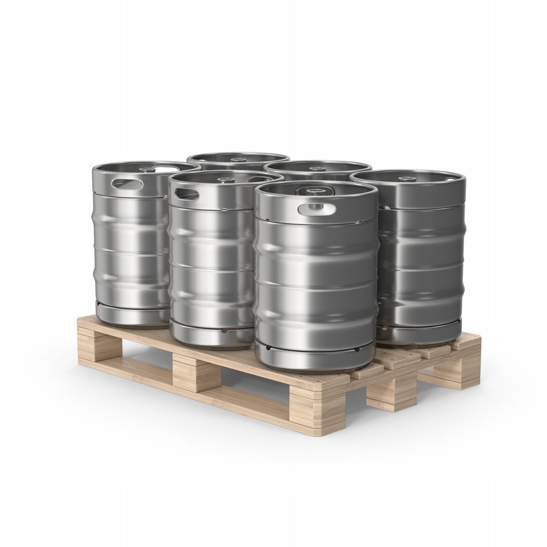 Pallets Of Beer Kegs 3D Model - TurboSquid 1983081