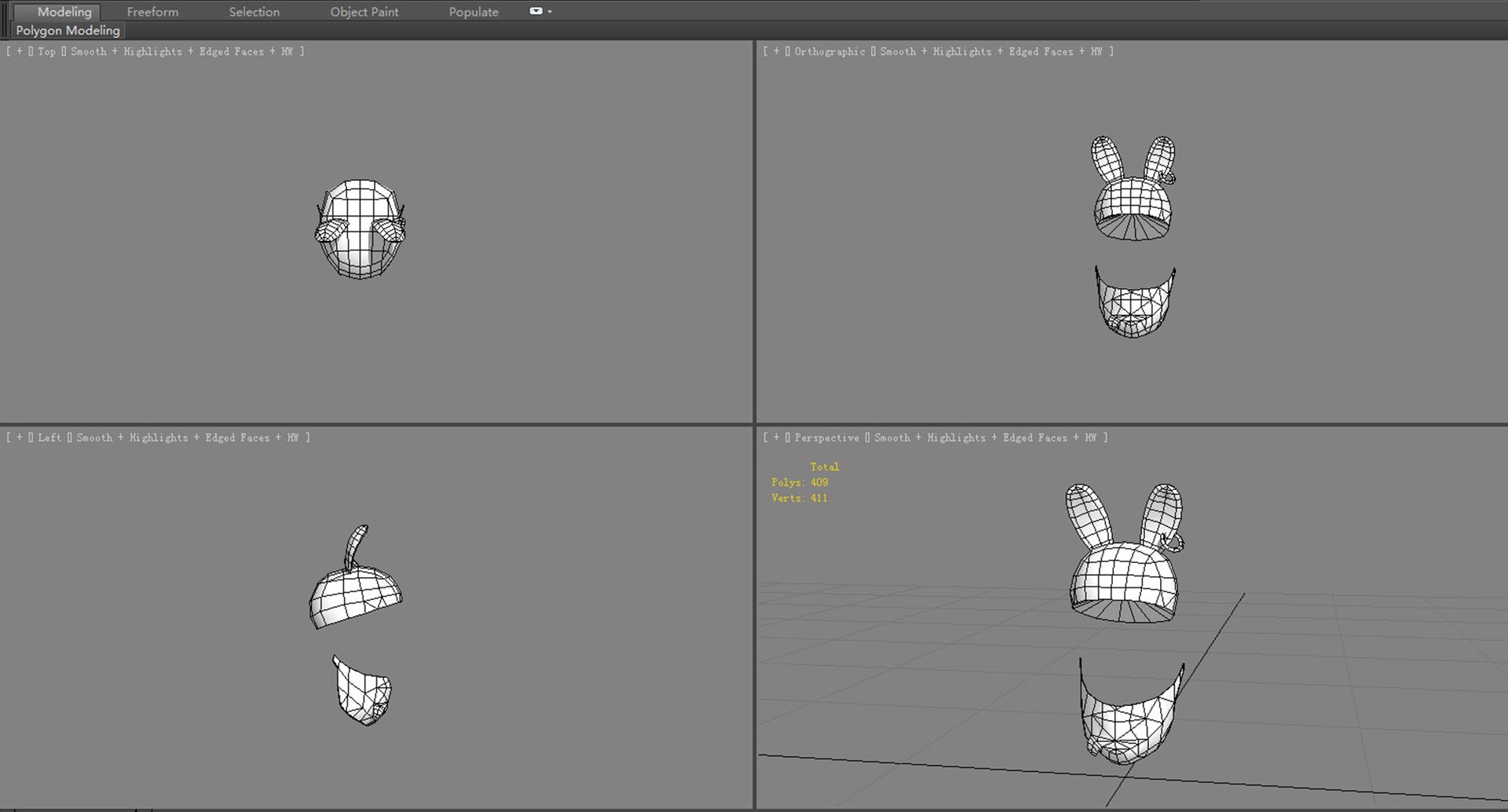 Cartoon doll rabbit mask decoration 3D model - TurboSquid 2102266