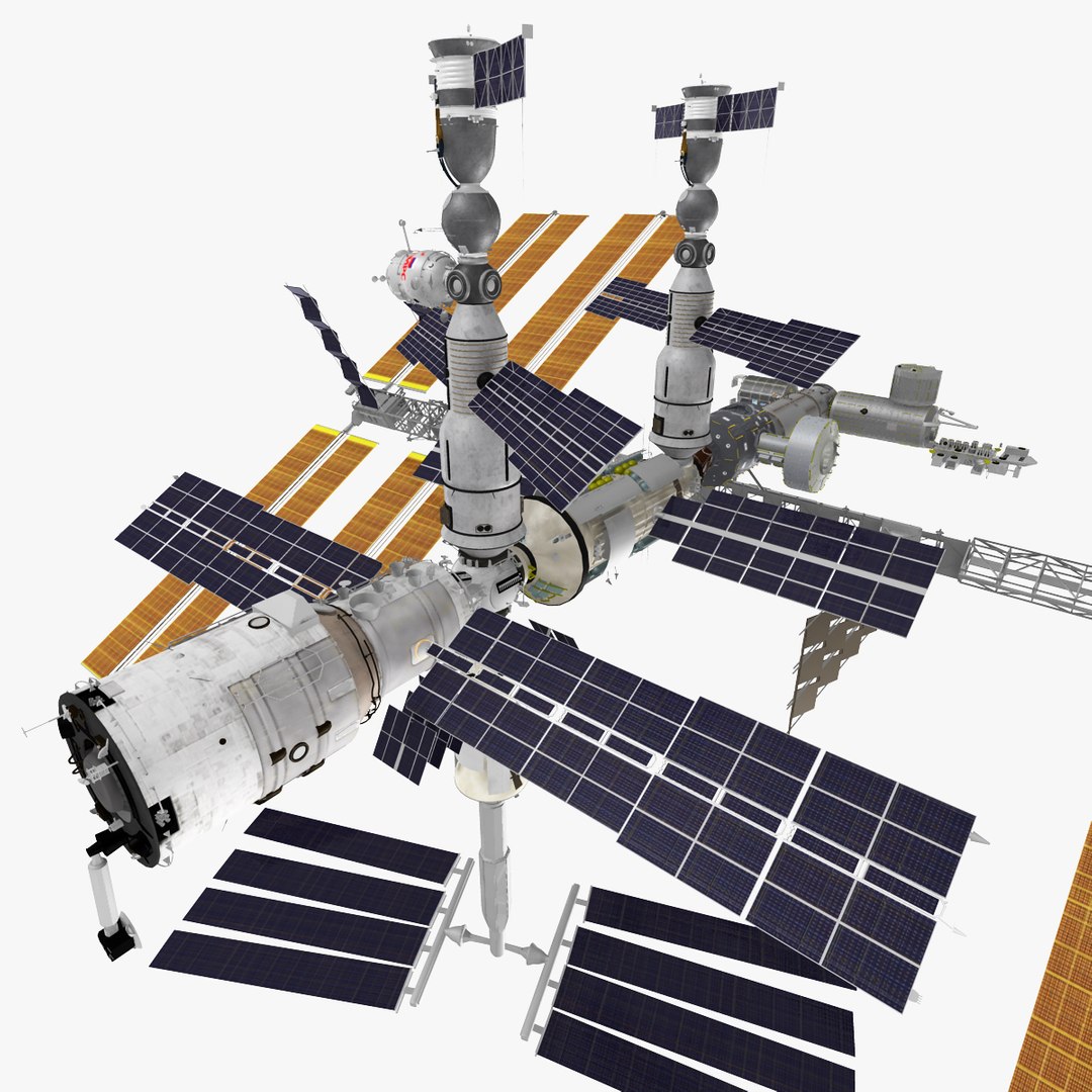 3d model international space station