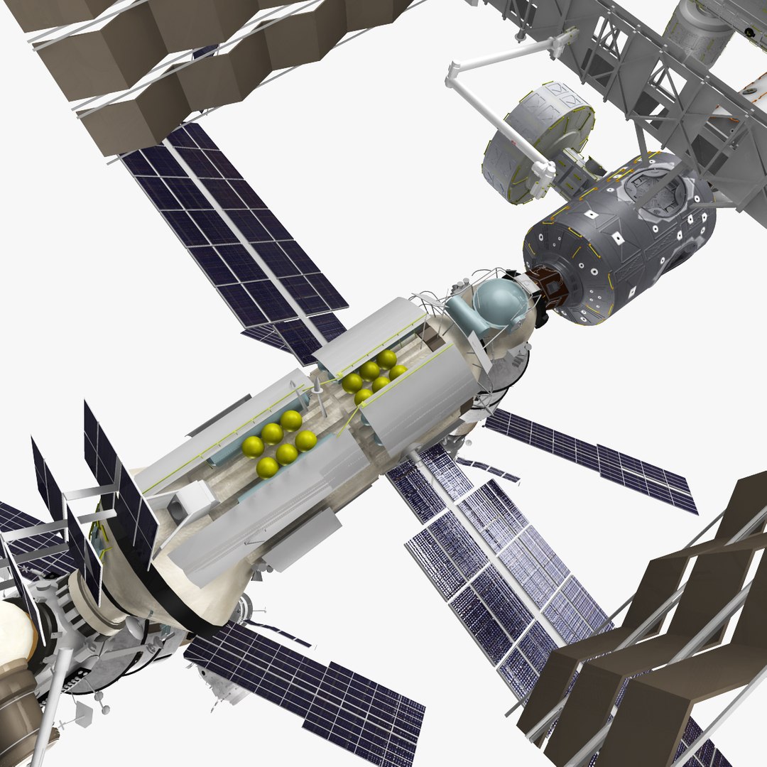 3d model international space station