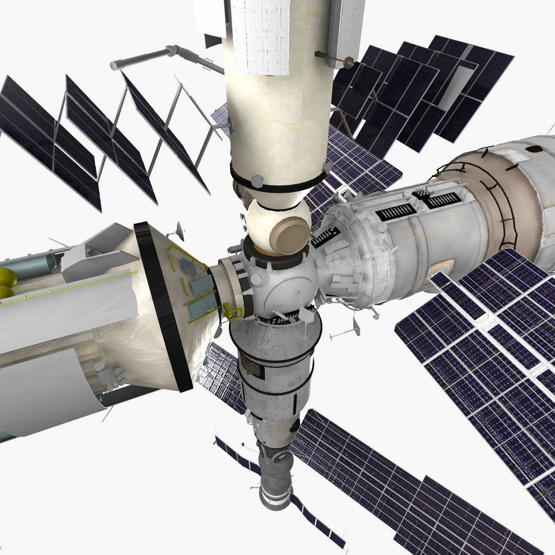 3d model international space station