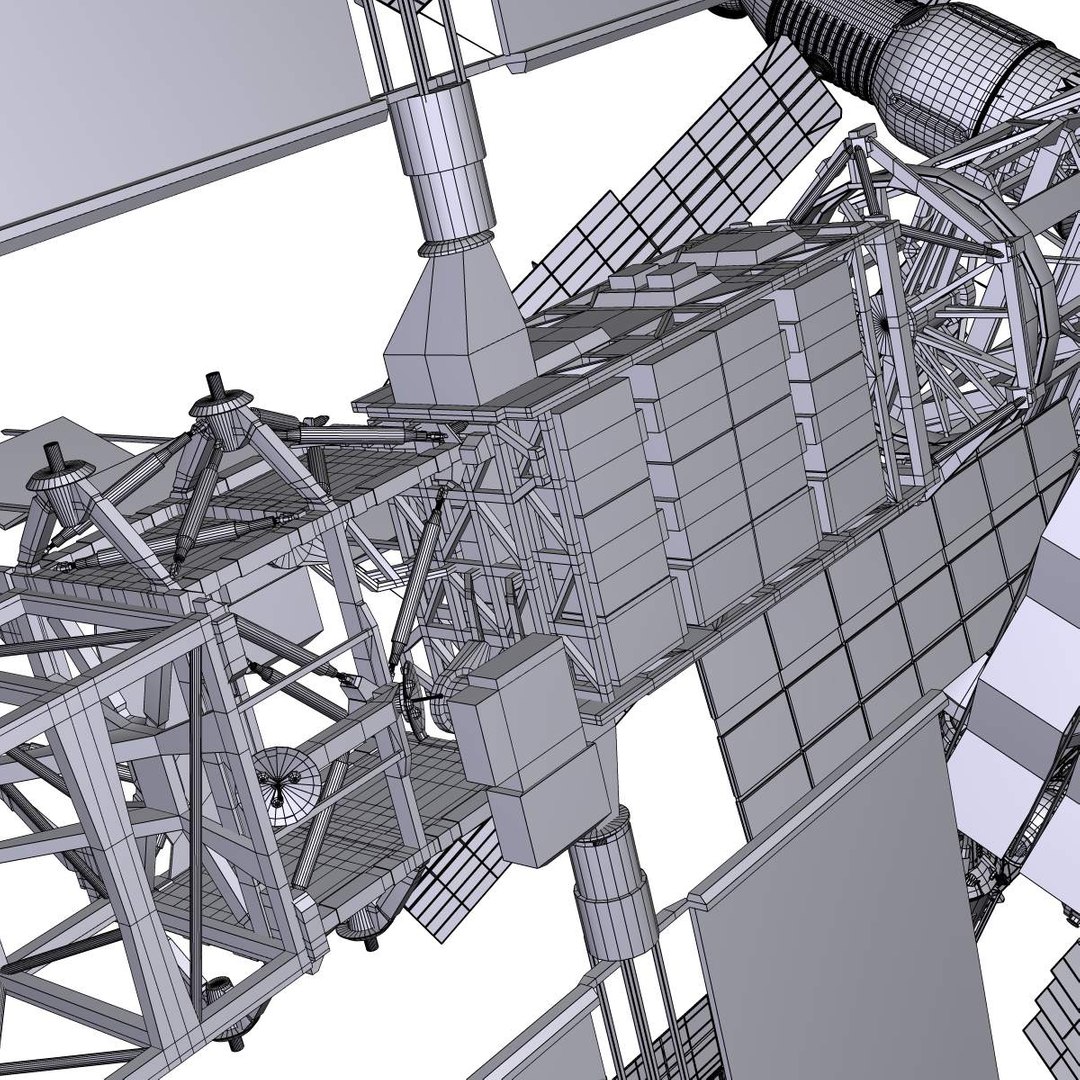 3d model international space station