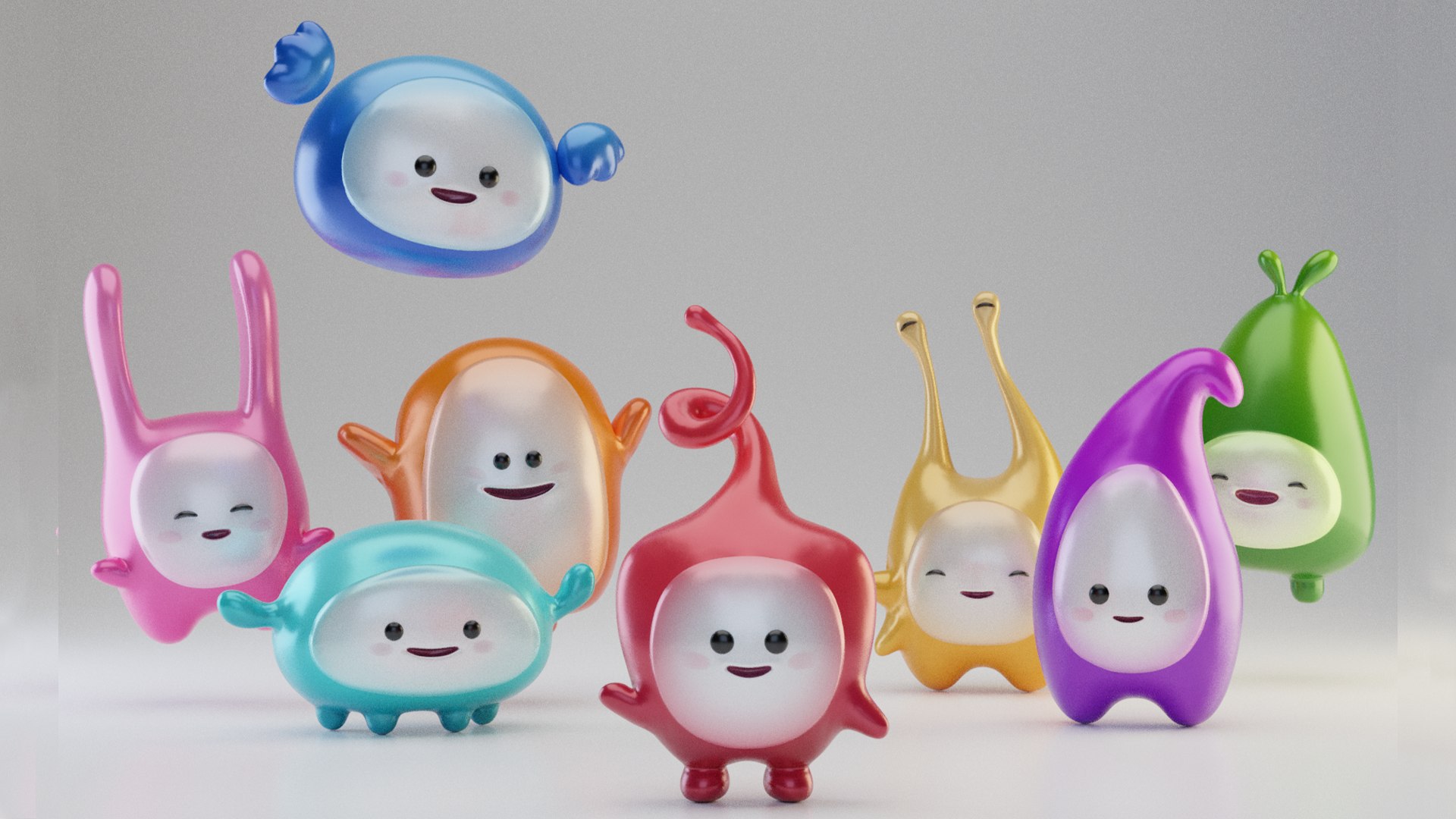 Mini Cute Creatures Puck 3D Model - TurboSquid 1848101