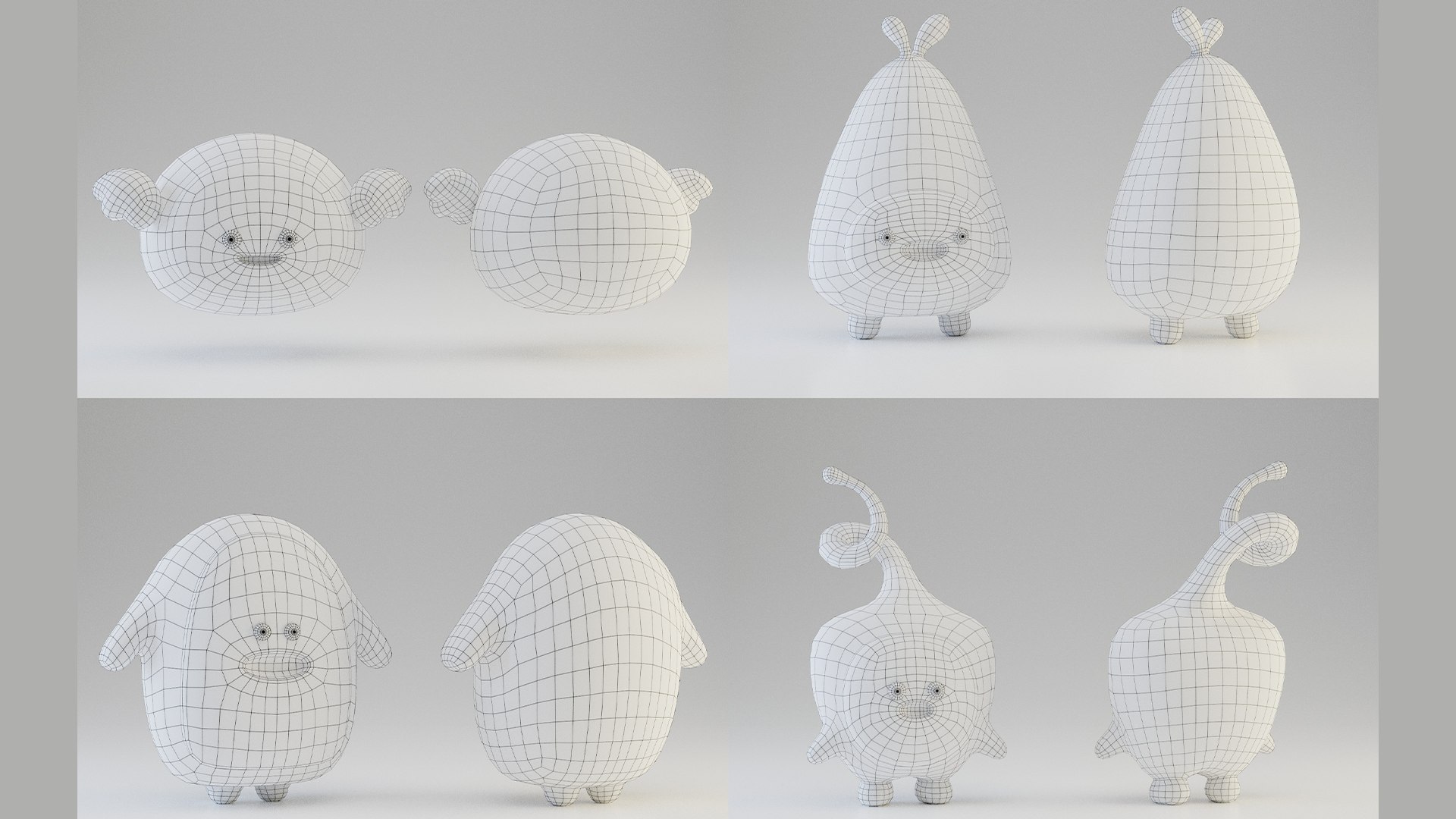 Mini Cute Creatures Puck 3D Model - TurboSquid 1848101