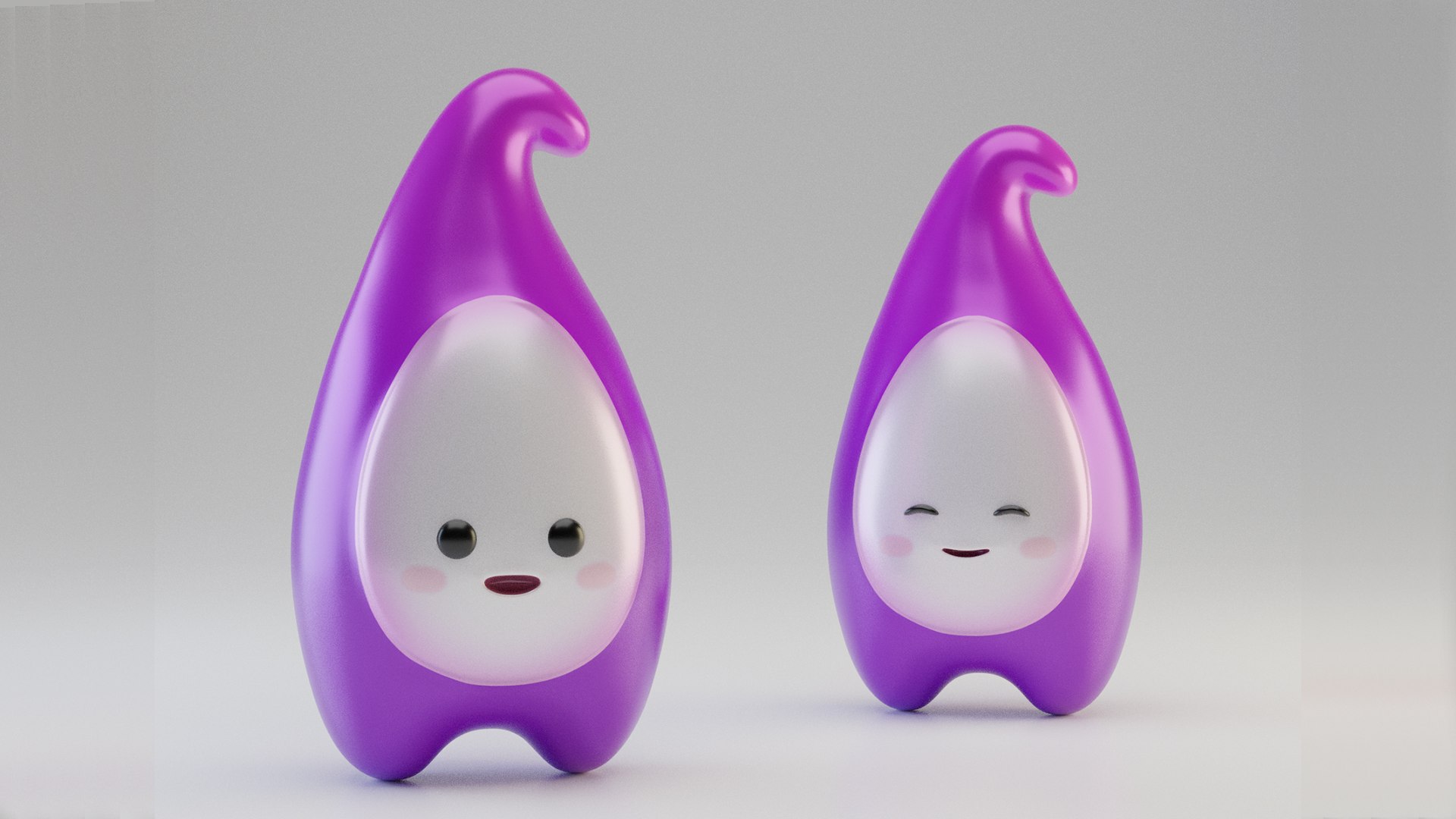 Mini Cute Creatures Puck 3D Model - TurboSquid 1848101