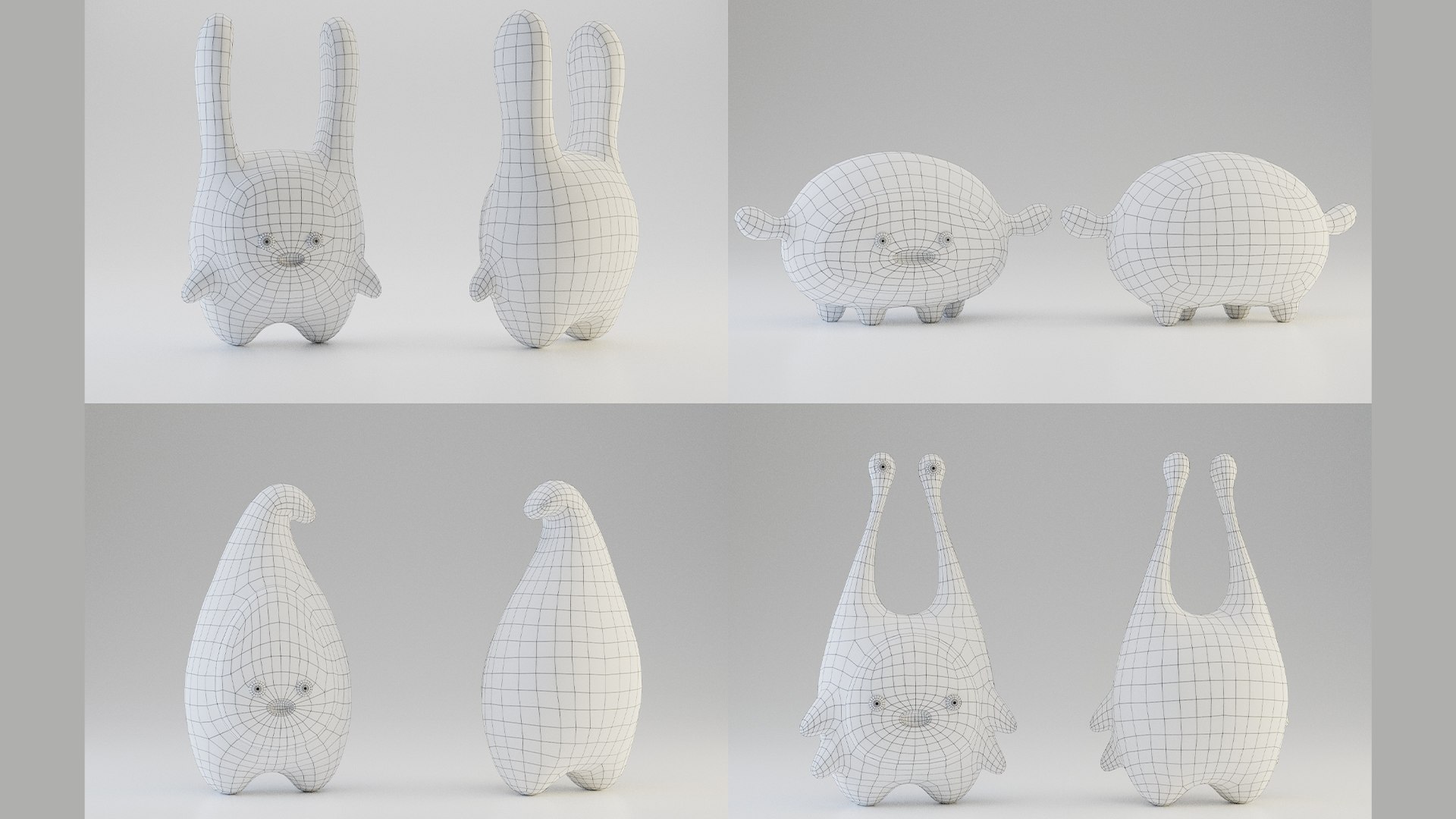 Mini Cute Creatures Puck 3D Model - TurboSquid 1848101