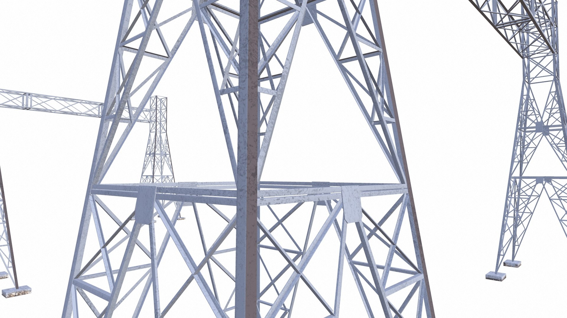 3D Electric Line Tower Model - TurboSquid 2344277