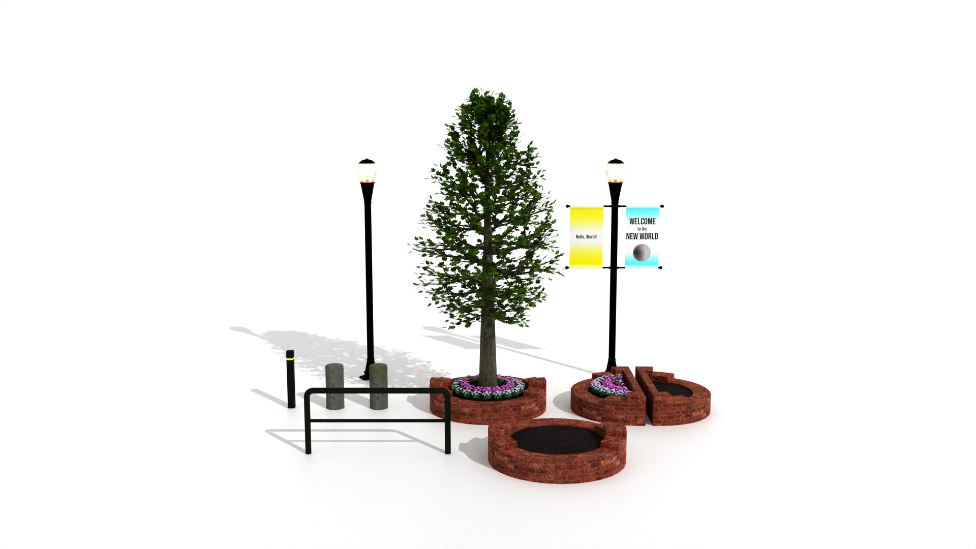 3D Sidewalk Sets - TurboSquid 1959253