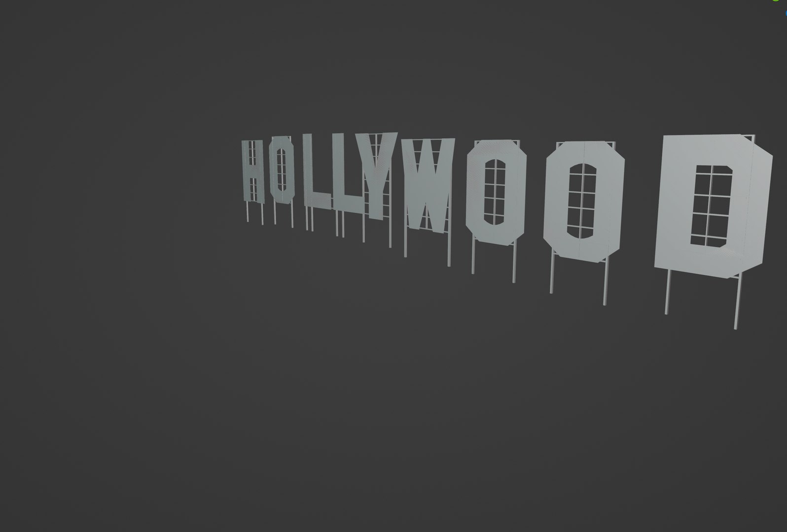 3D Hollywood Sign - TurboSquid 2082591