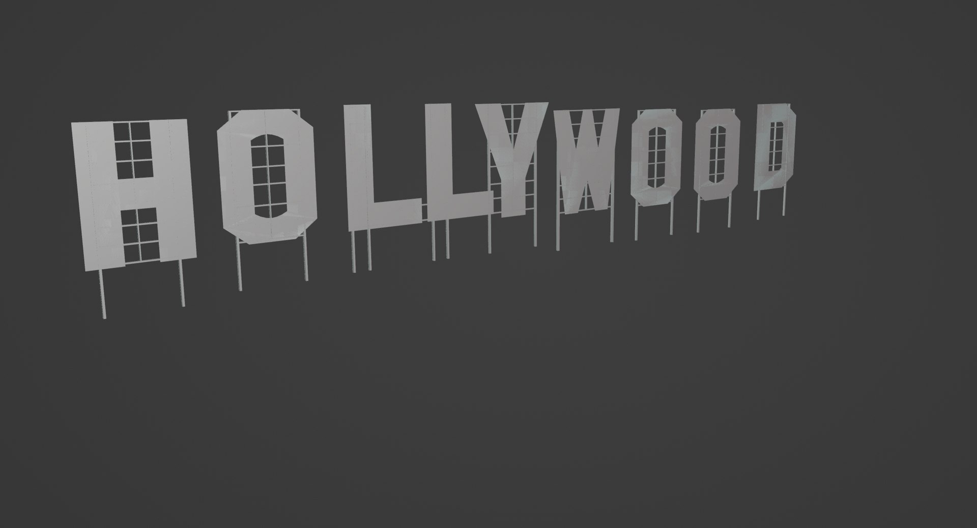 3D Hollywood Sign - TurboSquid 2082591