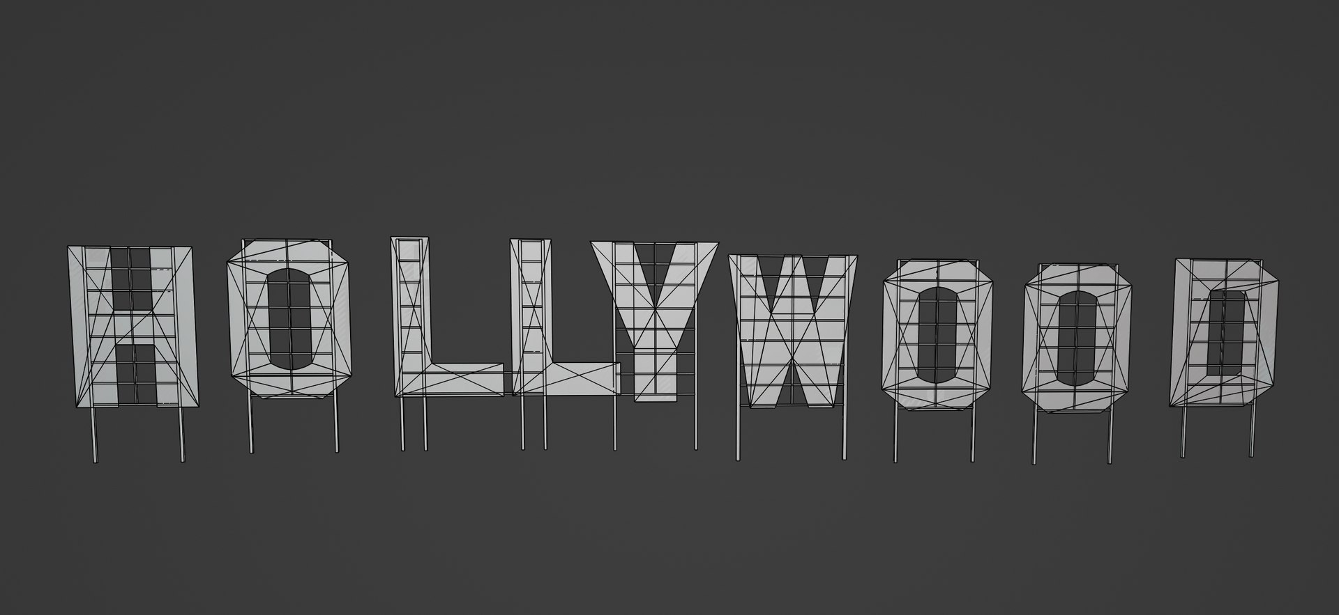 3D Hollywood Sign - TurboSquid 2082591