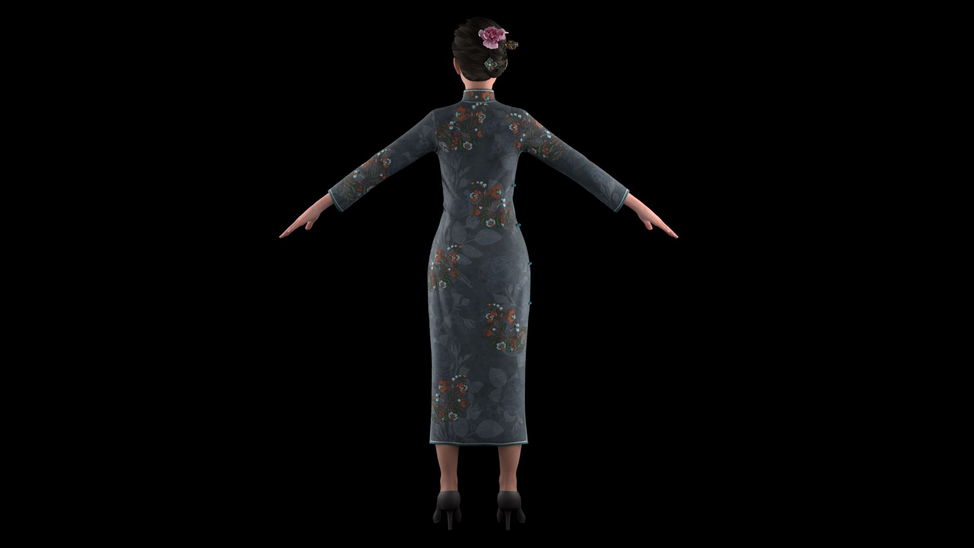 Cheongsam Woman 3D Model - TurboSquid 2200554