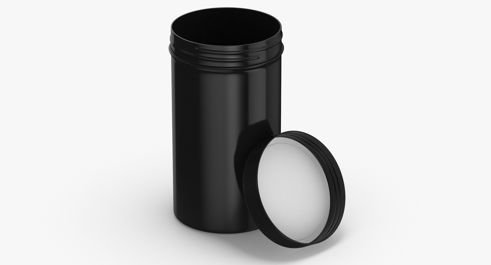 3D 32 Oz Wide Mouth Tall Plastic Jars Collection Open - 2 Models ...