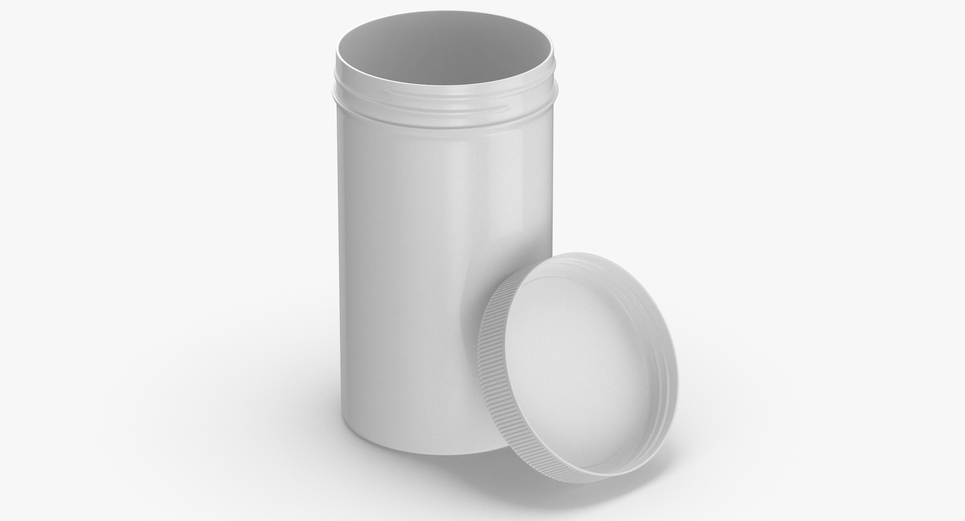 3D 32 Oz Wide Mouth Tall Plastic Jars Collection Open - 2 Models ...