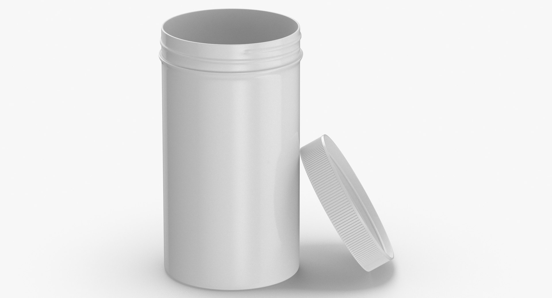 3D 32 Oz Wide Mouth Tall Plastic Jars Collection Open - 2 Models ...