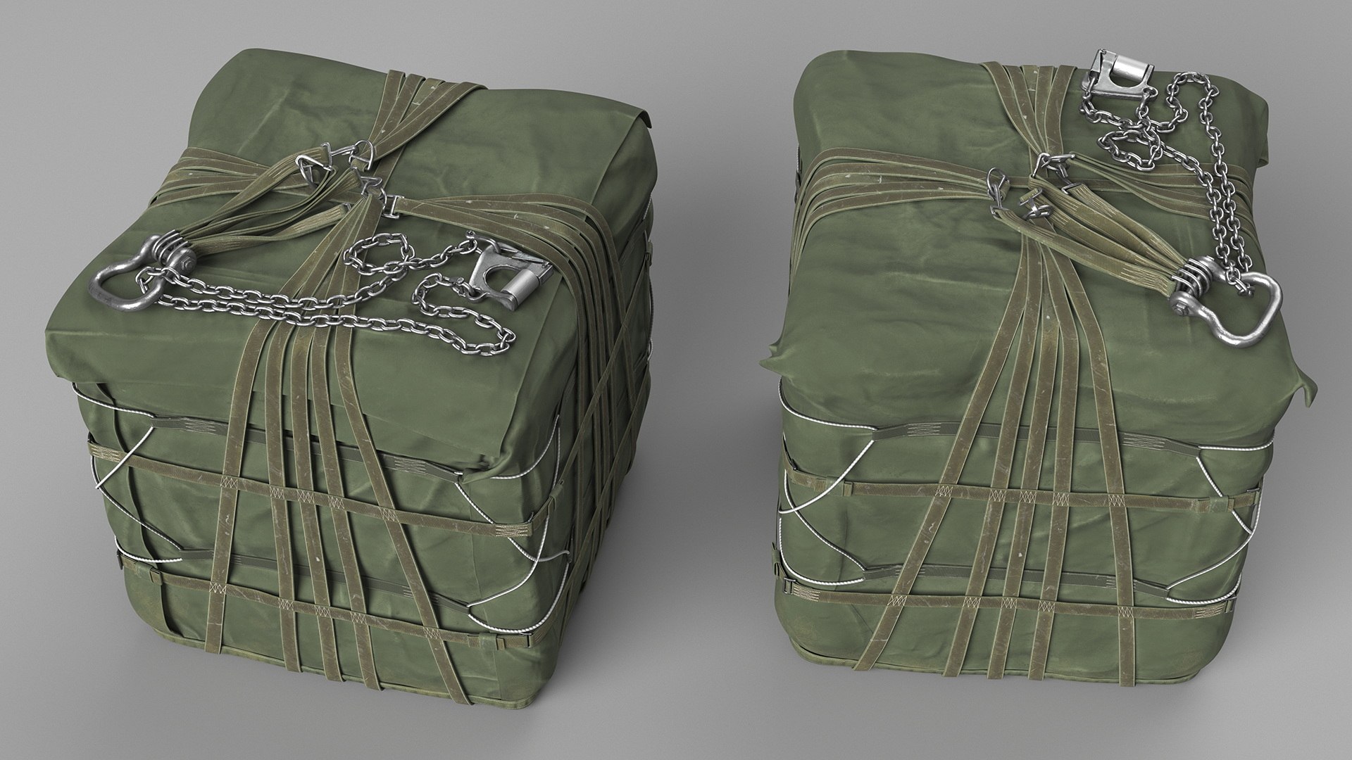 3D Military Cargo Lifting Net Bag Standing - TurboSquid 2194772
