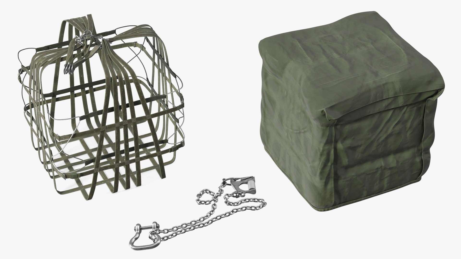3D Military Cargo Lifting Net Bag Standing - TurboSquid 2194772