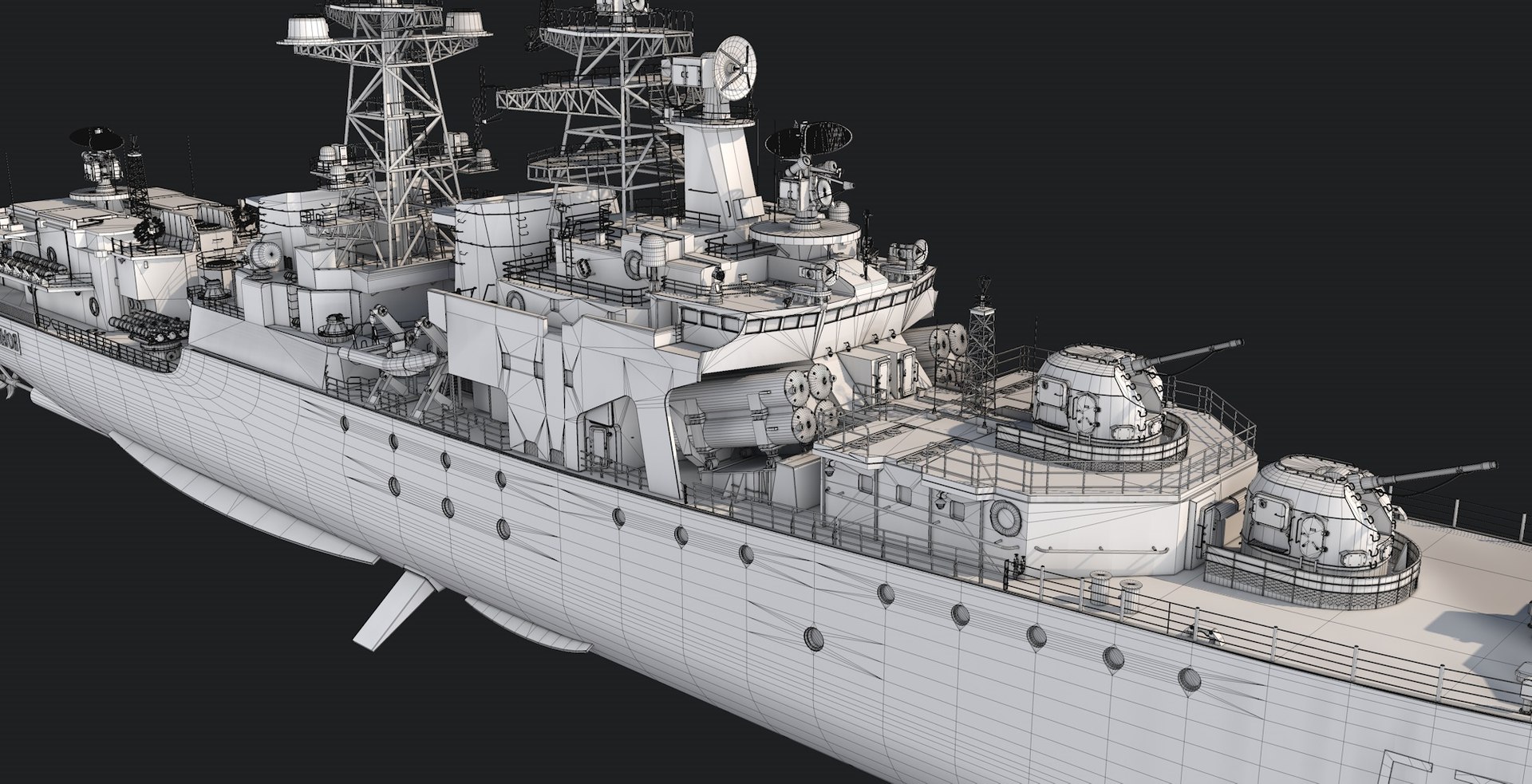 Udaloy Destroyer Russia 3D Model - TurboSquid 1584512