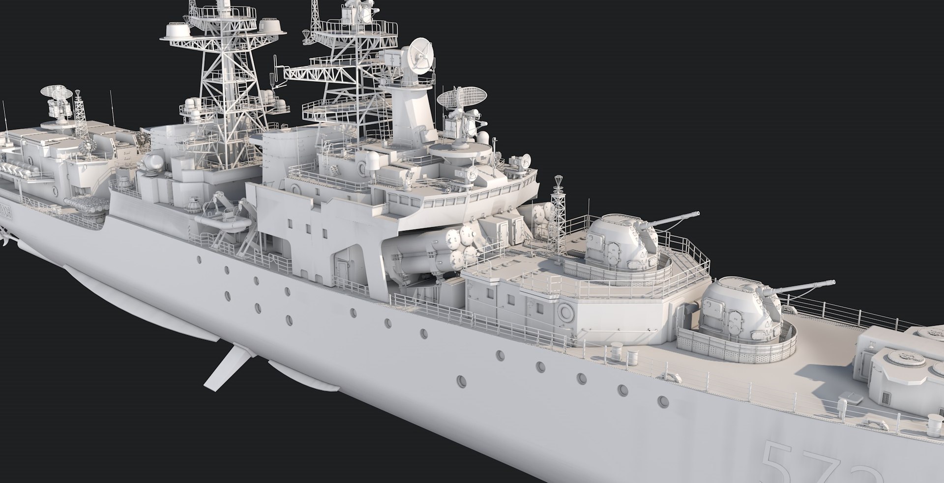 Udaloy Destroyer Russia 3D Model - TurboSquid 1584512