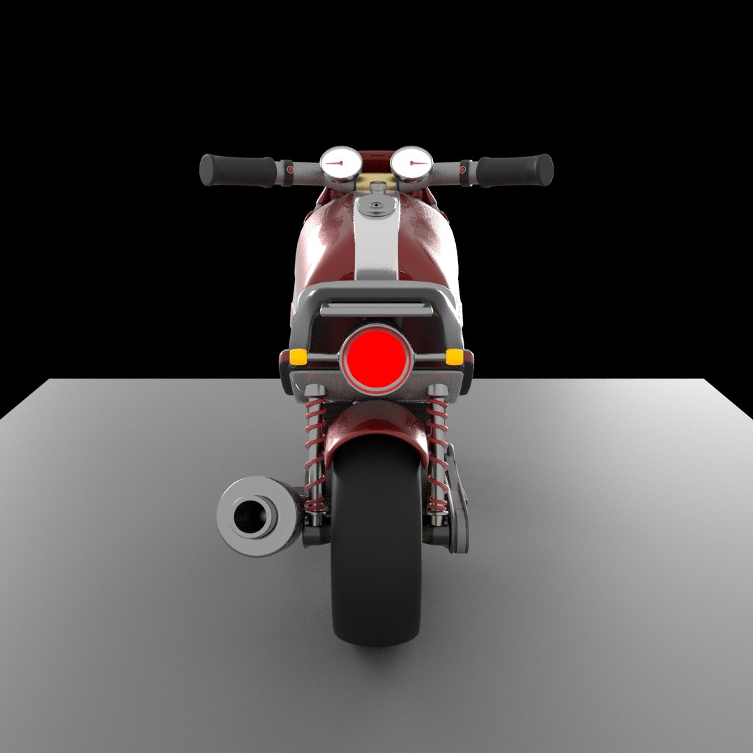 3D Cartoon Motorcycle - TurboSquid 1730845
