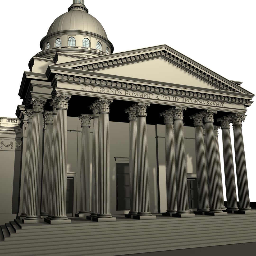 3d model pantheon paris