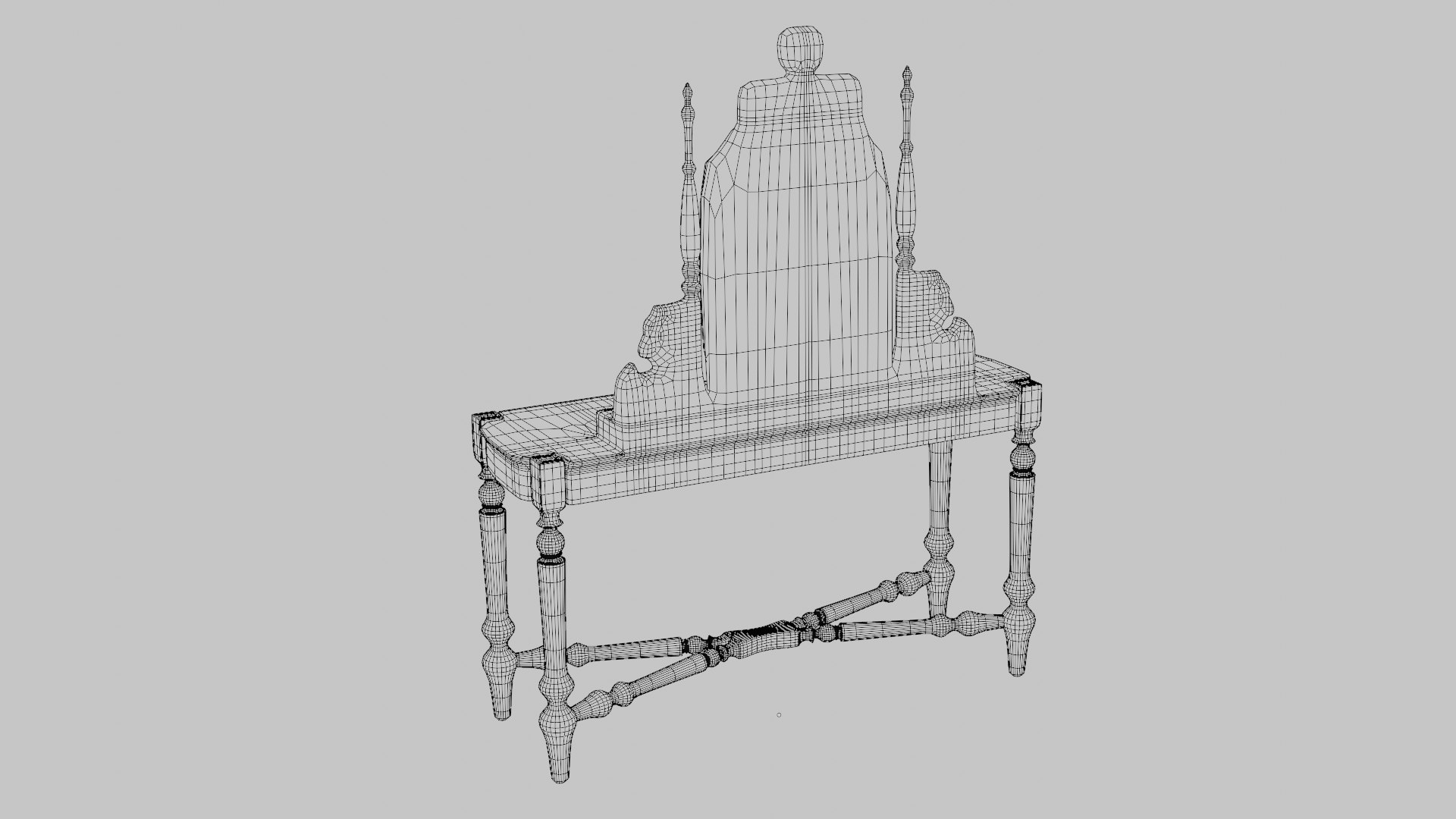 3D Vintage Wooden Table- Chair And Picture Frame - TurboSquid 2079628