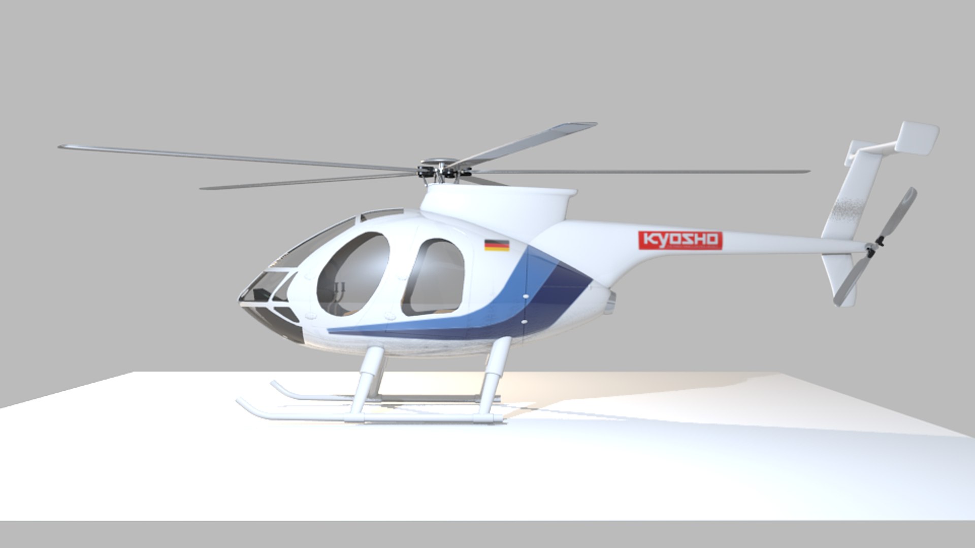 3d Helicopter Hughes 500