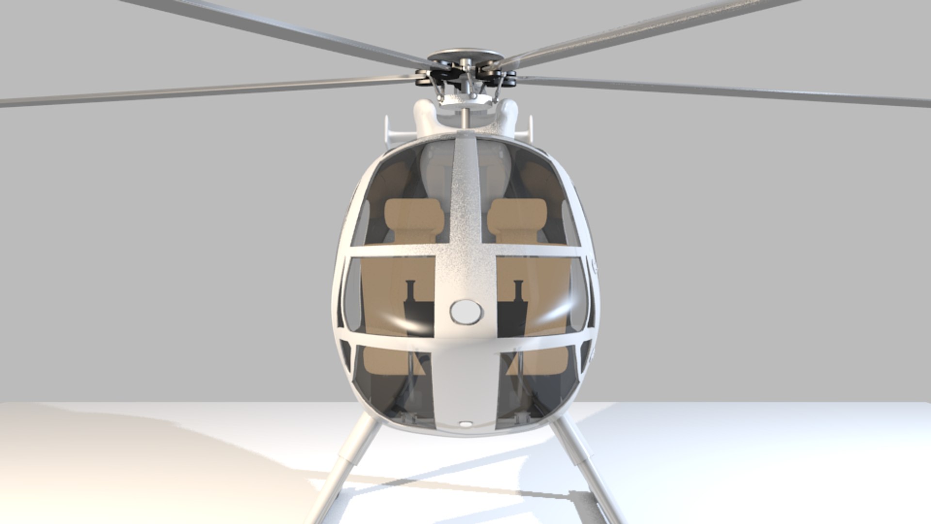 3d Helicopter Hughes 500