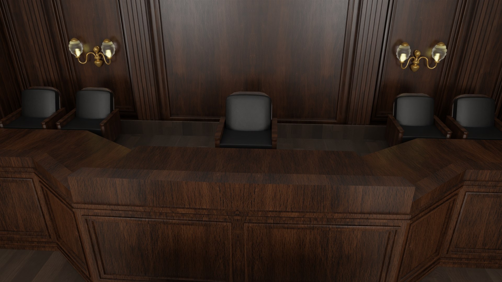 Courtroom Low-poly 3D Model - TurboSquid 2178183