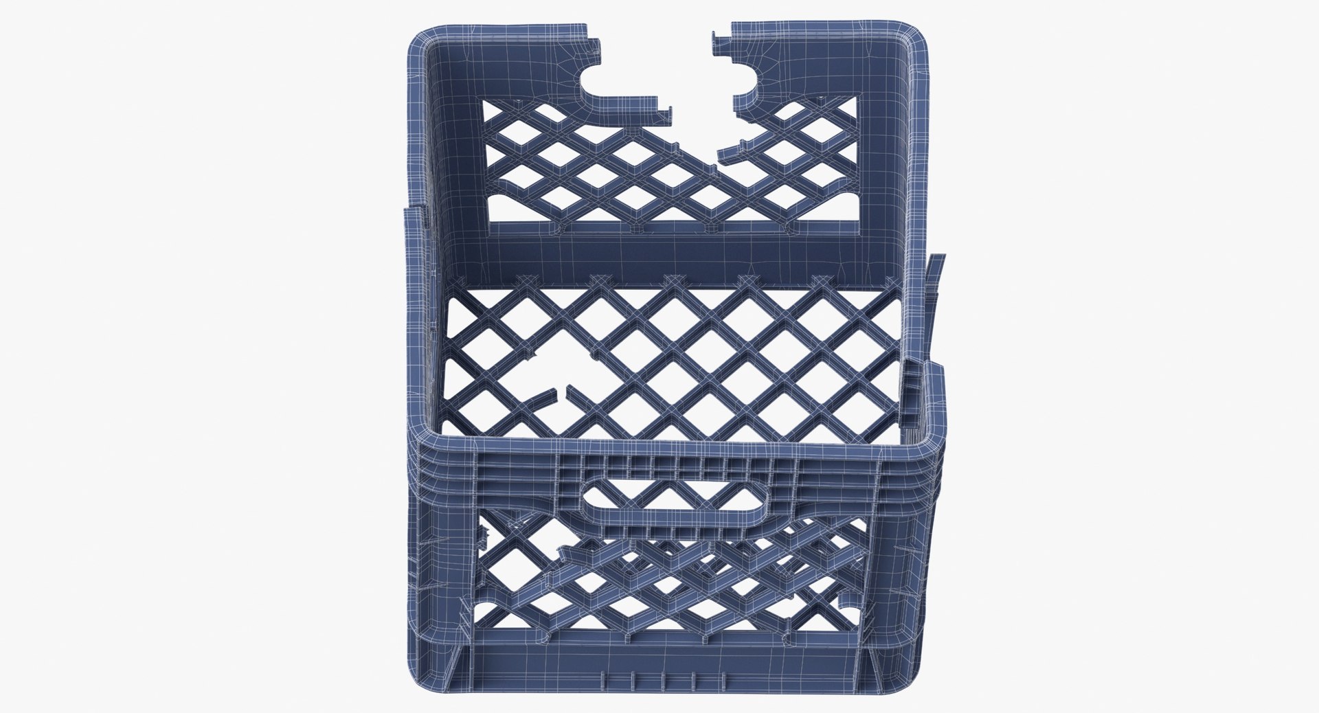 Plastic Crate Damaged 3D model - TurboSquid 1867706