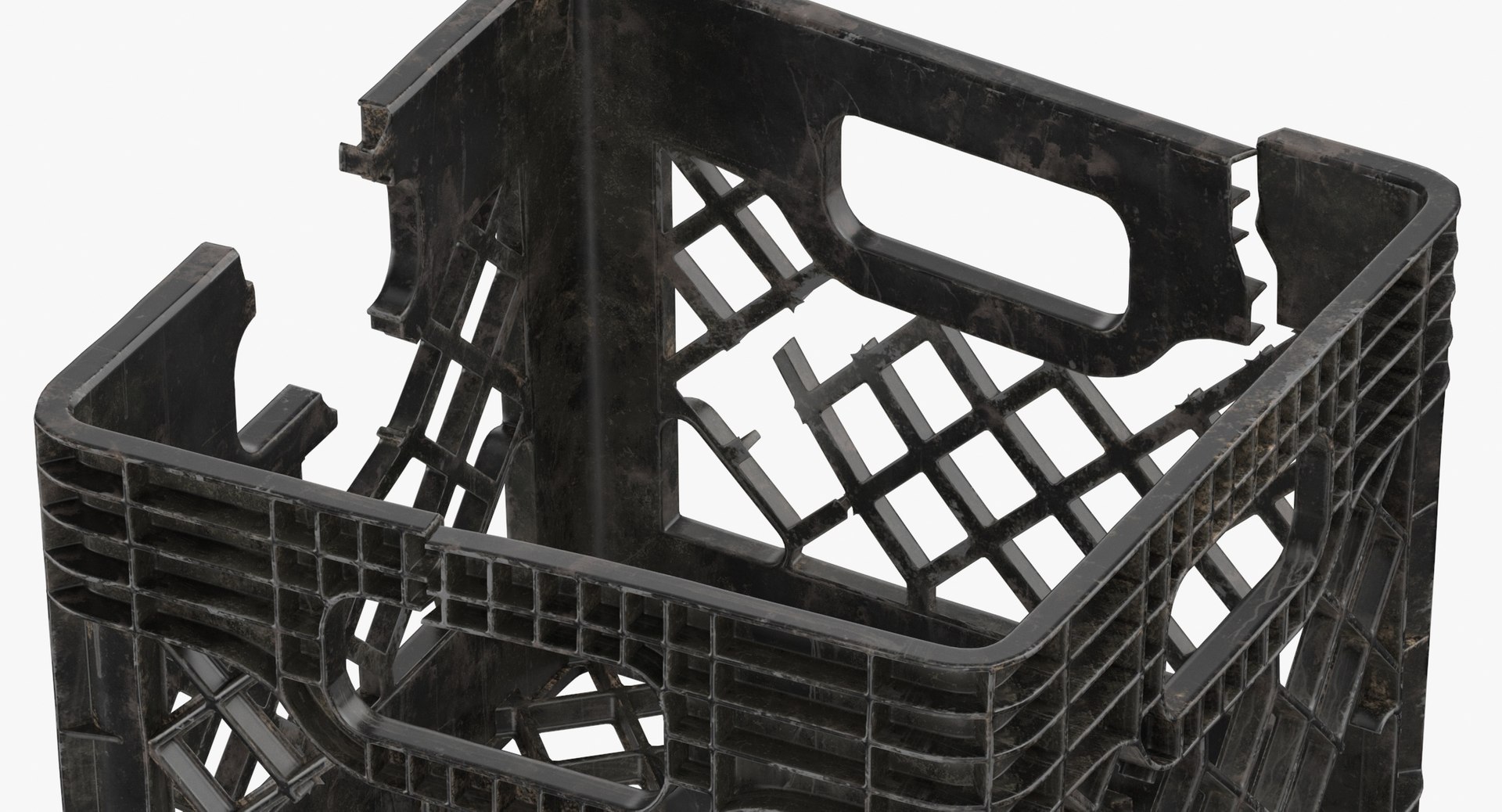 Plastic Crate Damaged 3D model - TurboSquid 1867706