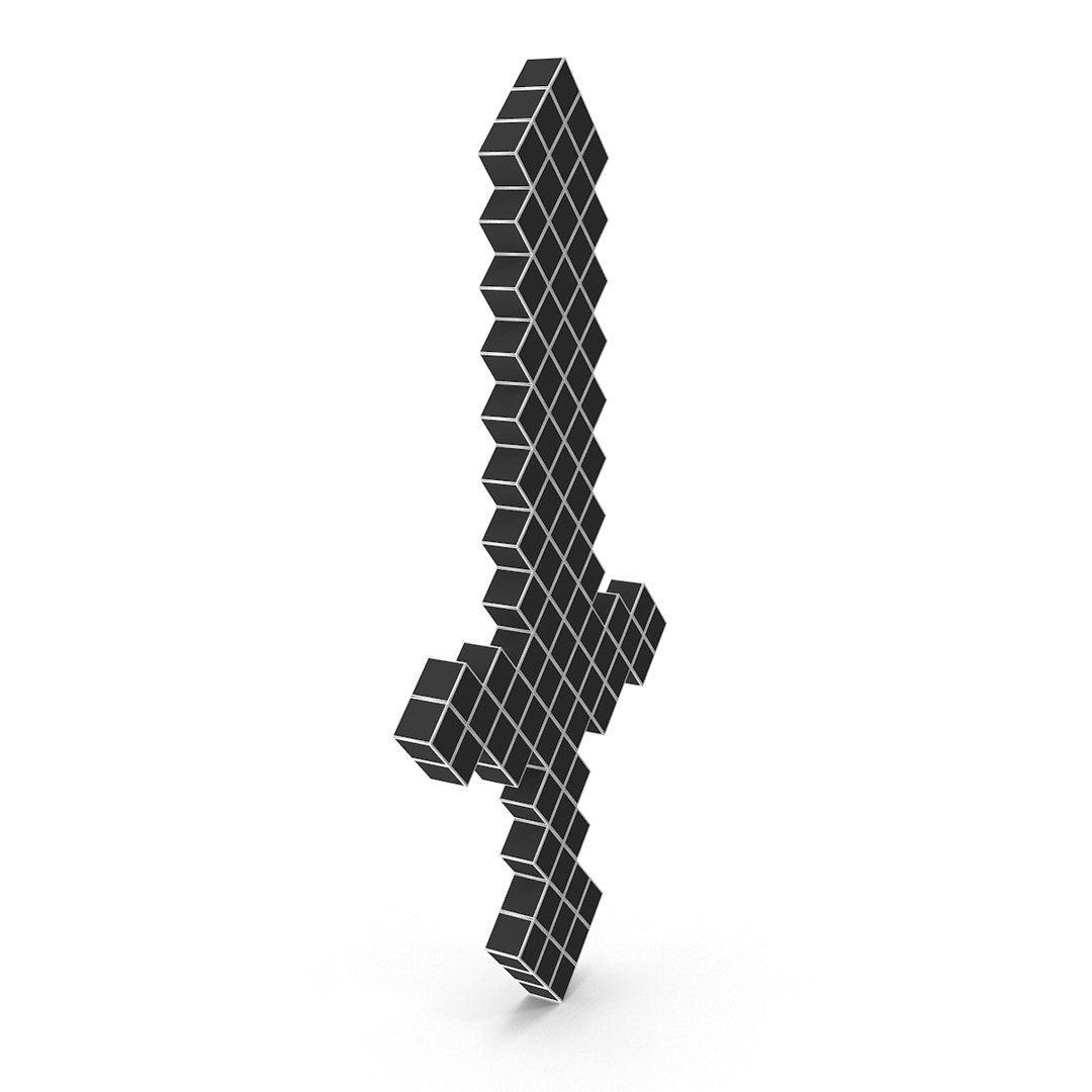 3d Model Minecraft Sword