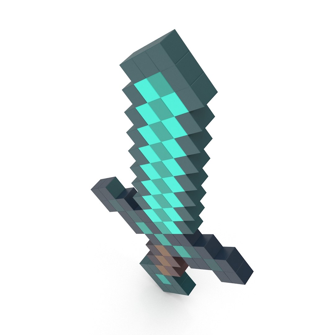 3d Model Minecraft Sword