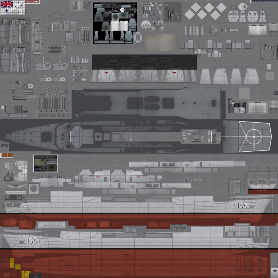 3D Anzac Class Frigate Model - TurboSquid 1640927