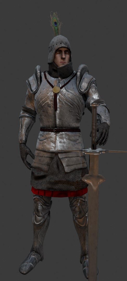 3d Model Heavy Knight Helmet