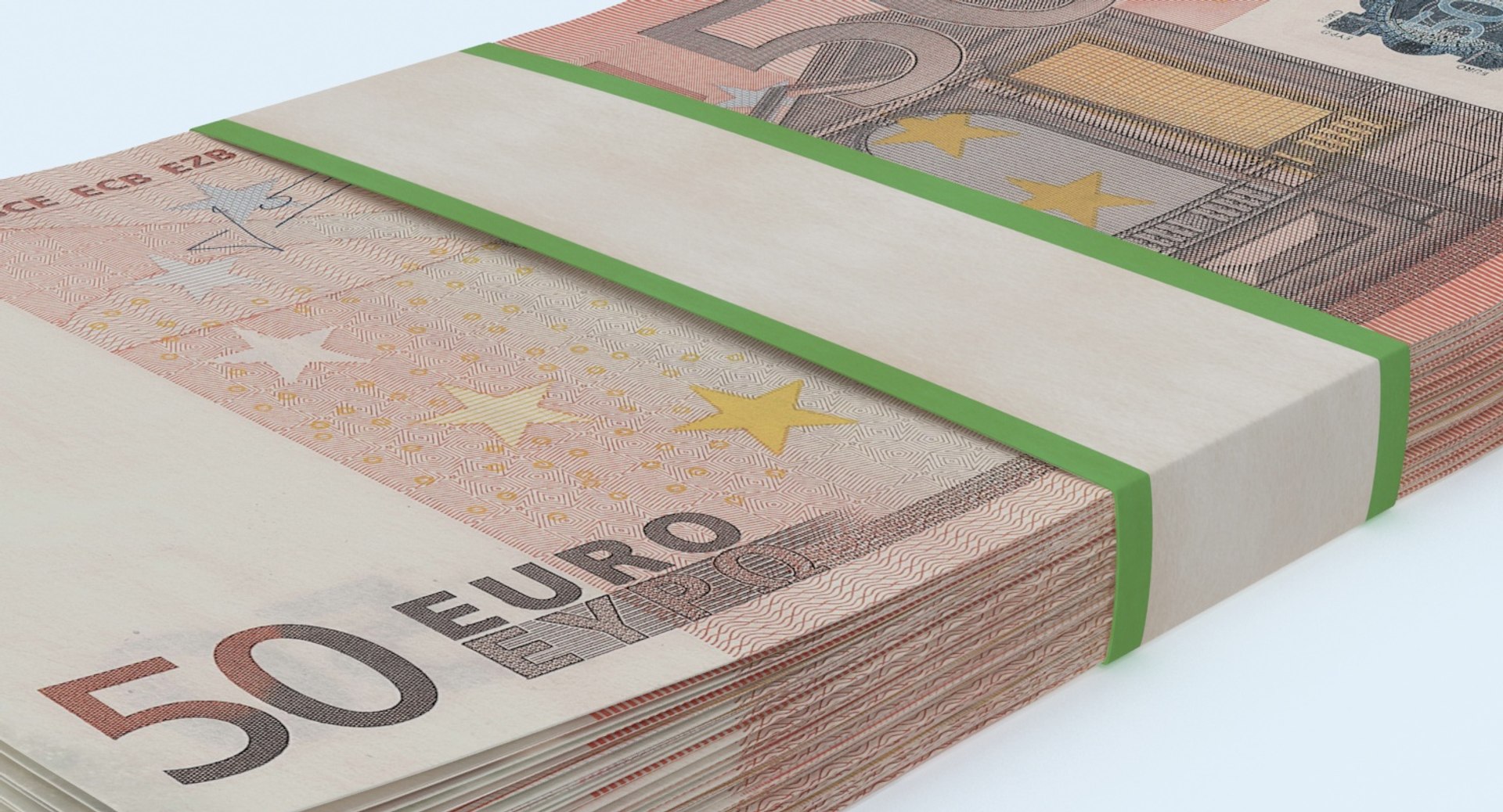 3d 50 euro bill pack