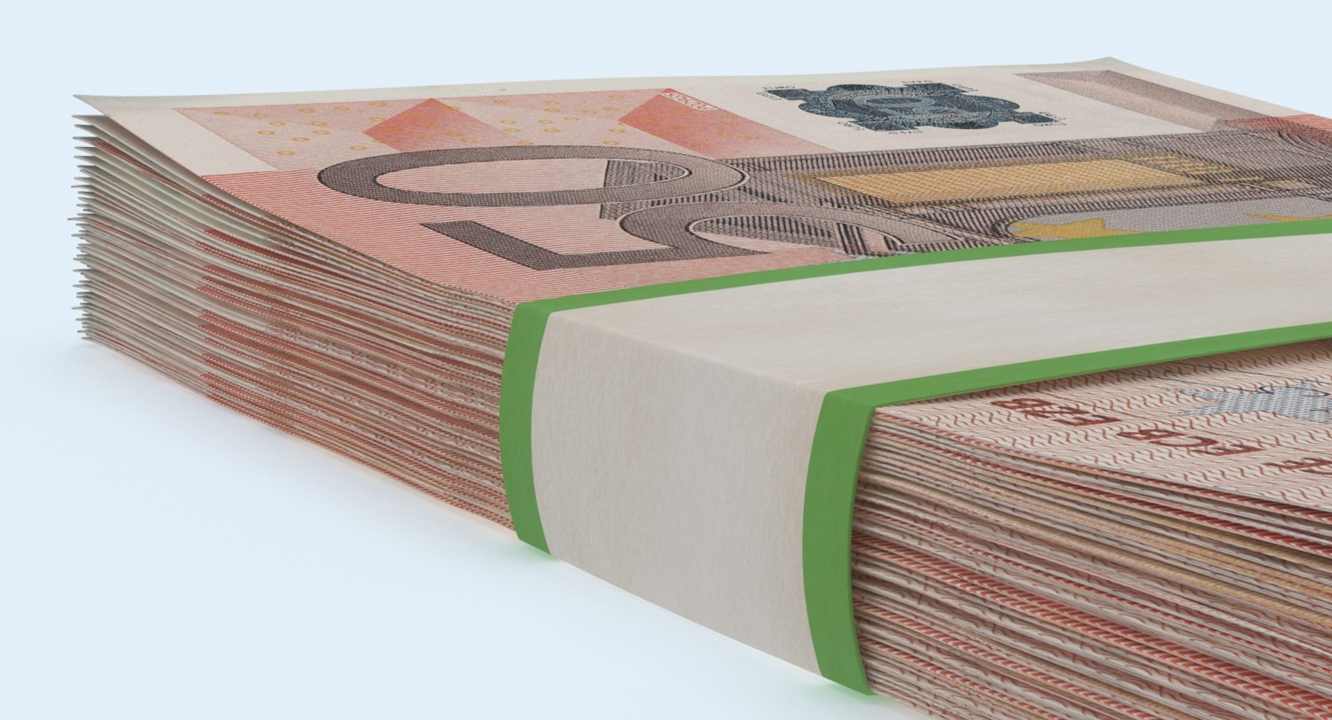 3d 50 euro bill pack