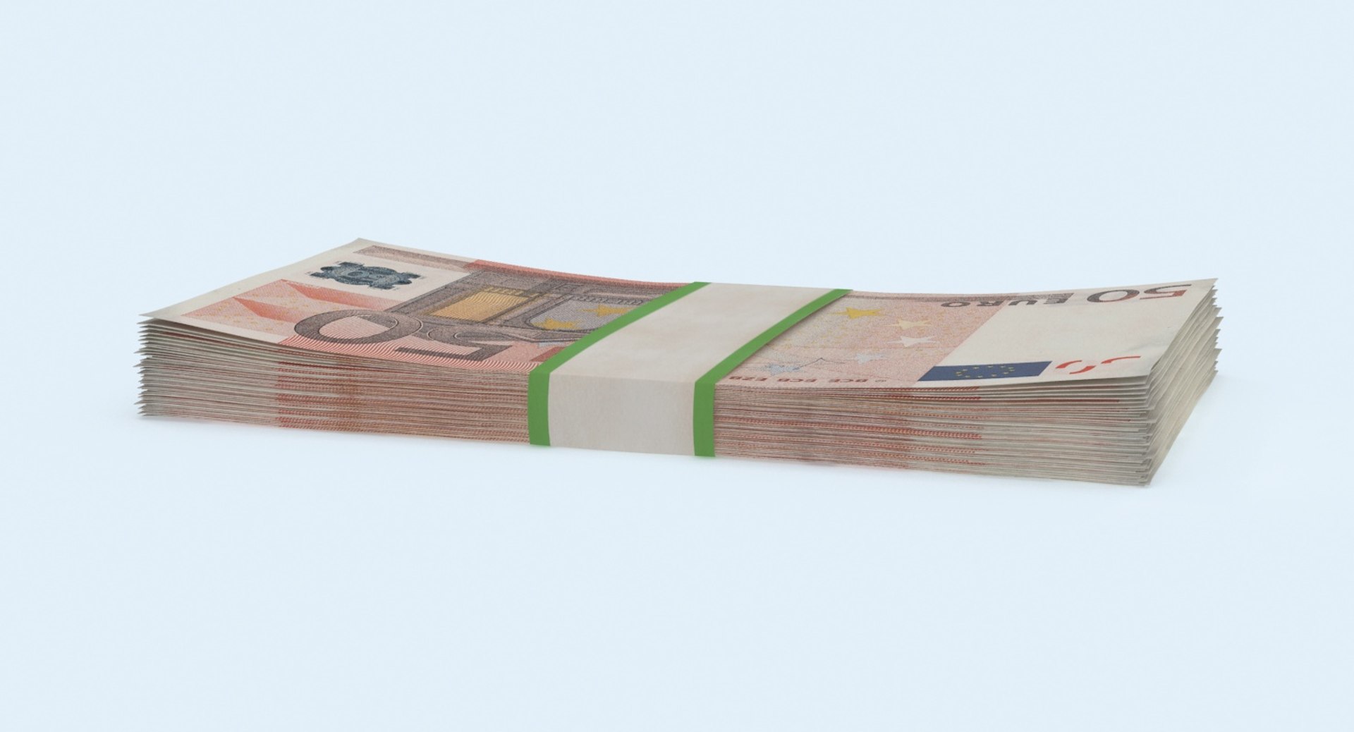 3d 50 euro bill pack