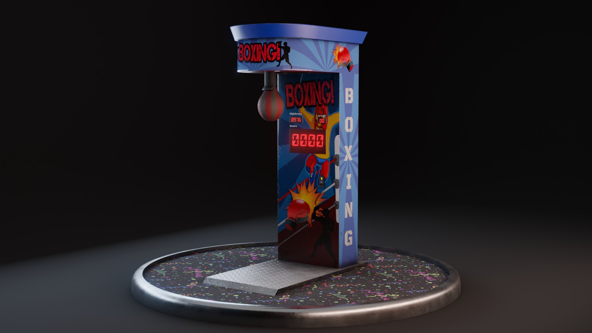 3D Boxing Arcade Machine - Retro Game Ready - TurboSquid 1928204