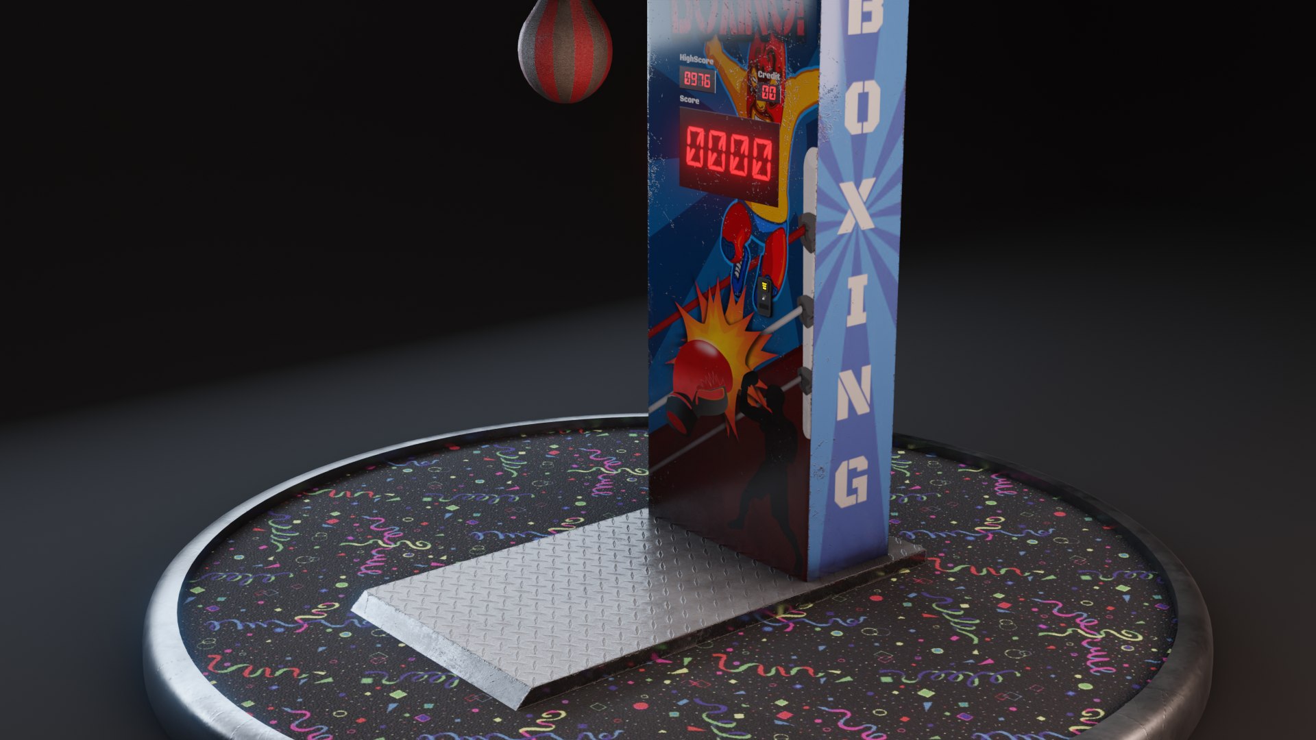 3D Boxing Arcade Machine - Retro Game Ready - TurboSquid 1928204