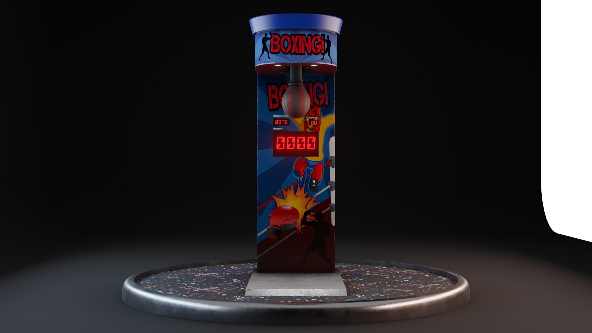 3D Boxing Arcade Machine - Retro Game Ready - TurboSquid 1928204