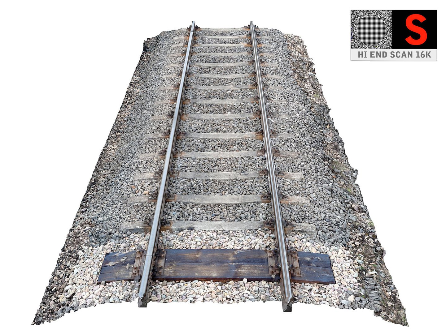 3D railroad tracks 16k - TurboSquid 1273241