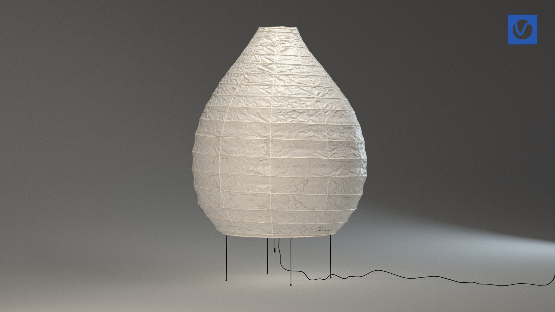Akari 23N Lamp By Isamu Noguchi 3D - TurboSquid 2286246