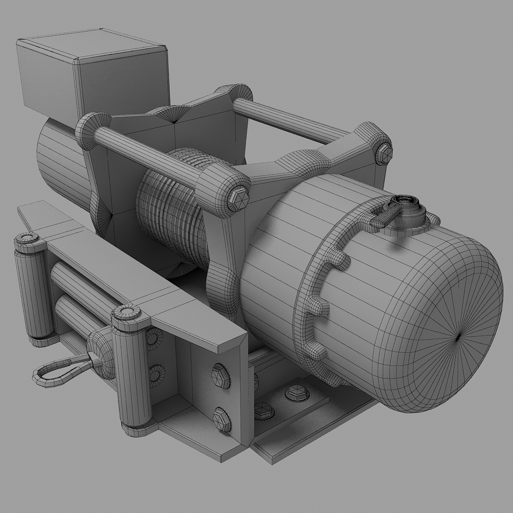 winch 3d model