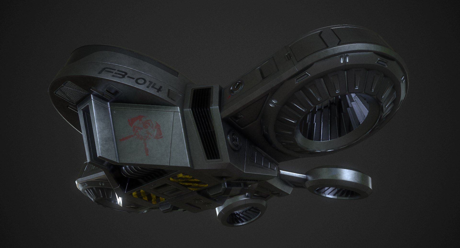 Sci-fi Drone Firefighter Obj